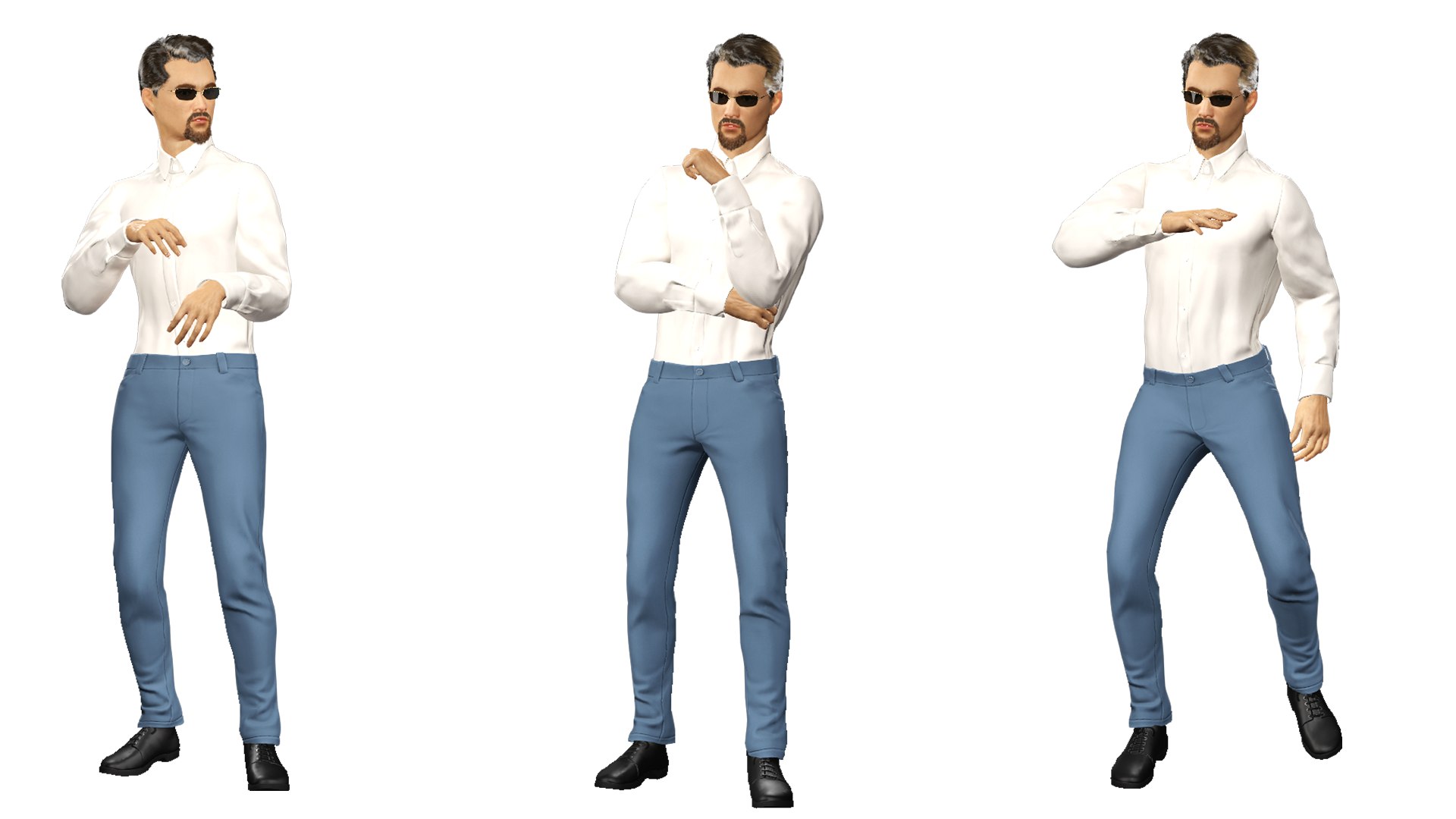 Realistic Rigged Style Office Gentleman Character 3D Model 3D Model ...