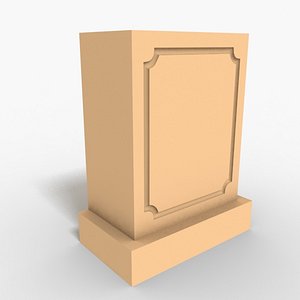 3d model interior plinth block