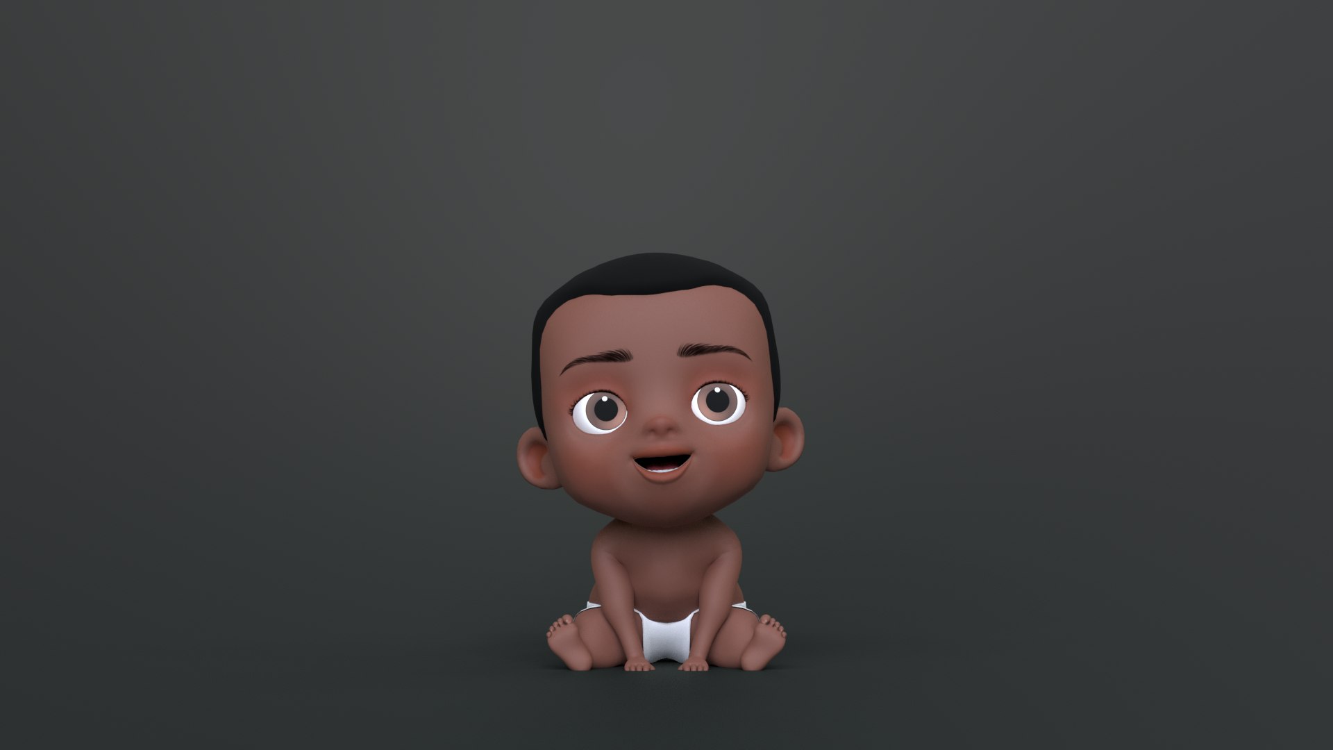 3D Cartoon Baby Character - TurboSquid 2262338