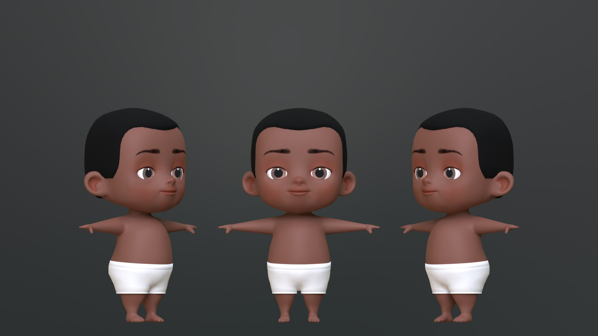 3D Cartoon Baby Character - TurboSquid 2262338