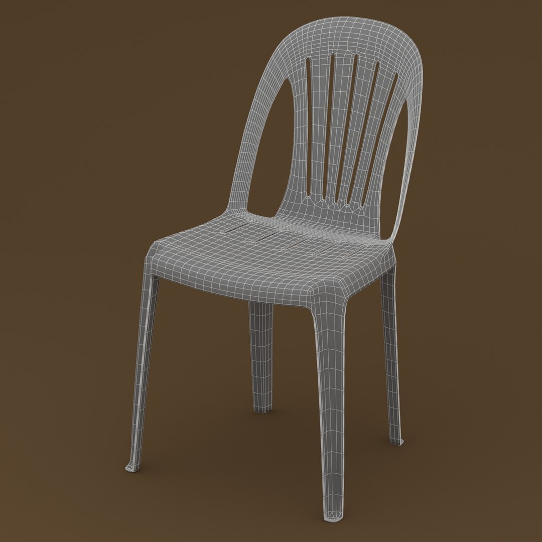 3d Max Realistic Monobloc Chair