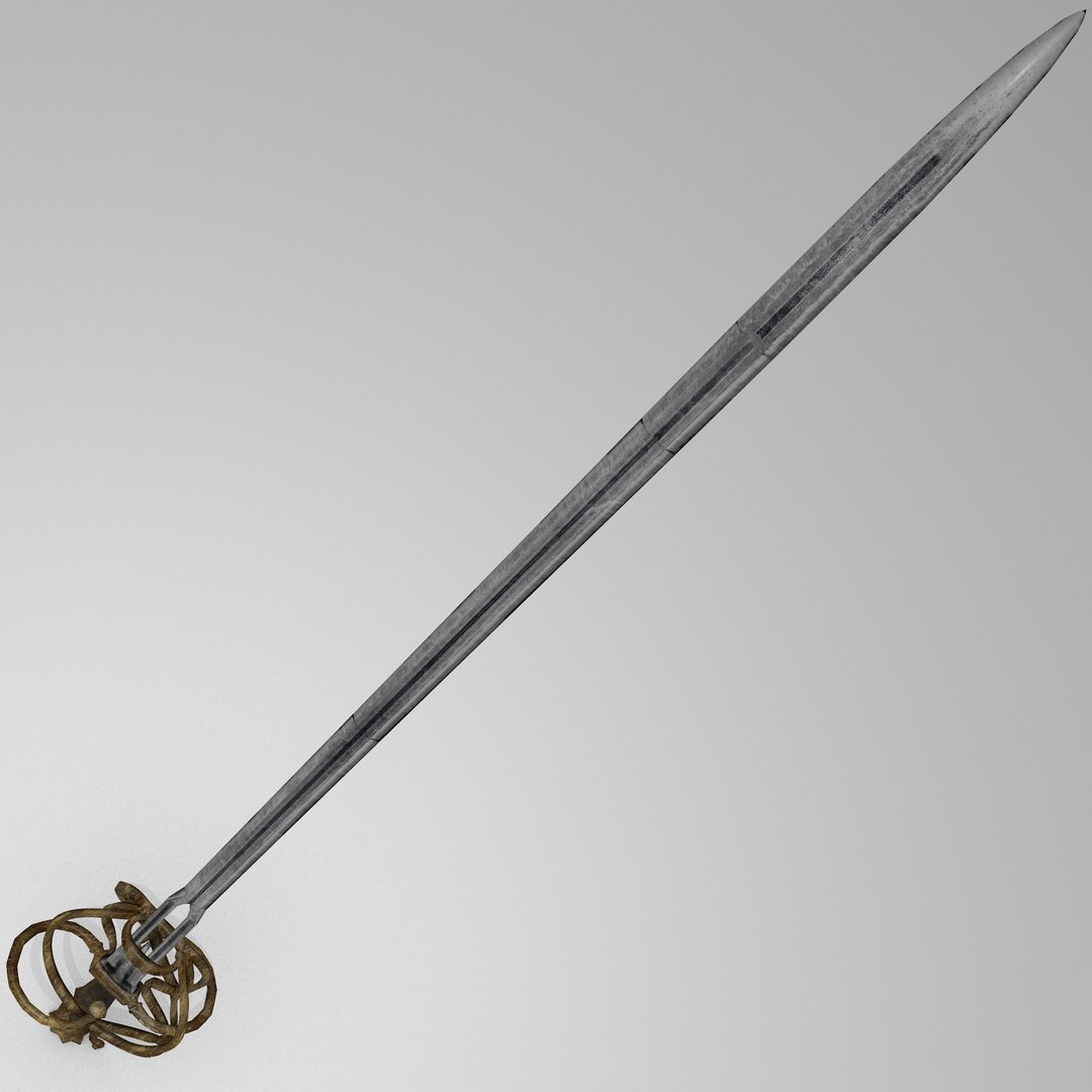 3d Blend Italian Rapier