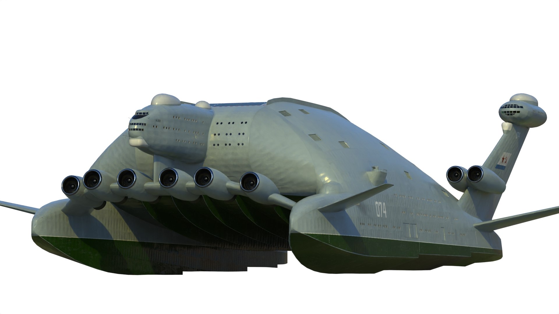 3D Model Bartini A-2500 WIG Aircraft Carrier - TurboSquid 2205515