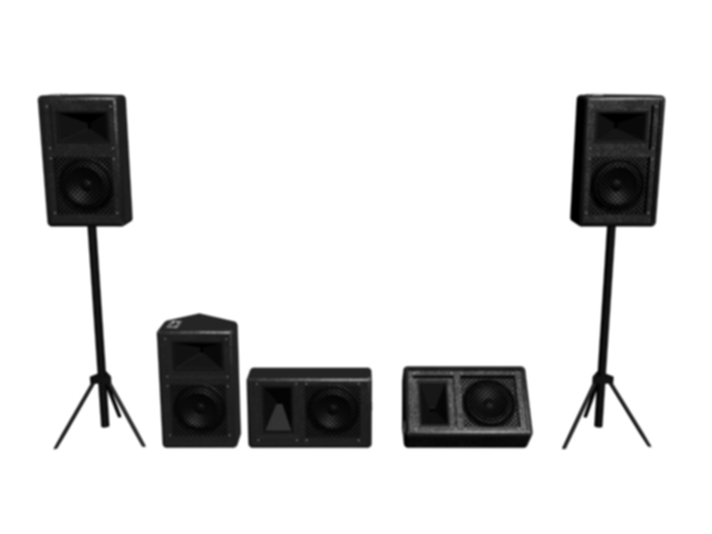 Stage Floor Monitor Speaker 3d Model