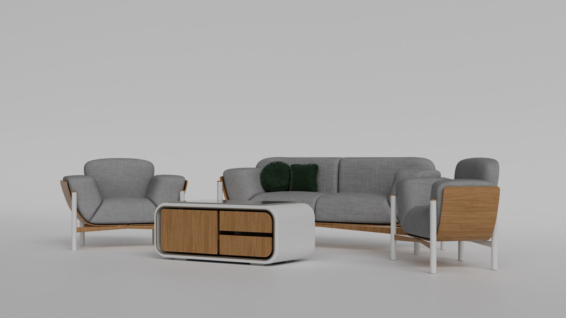 Sofa Set Model - TurboSquid 2161651