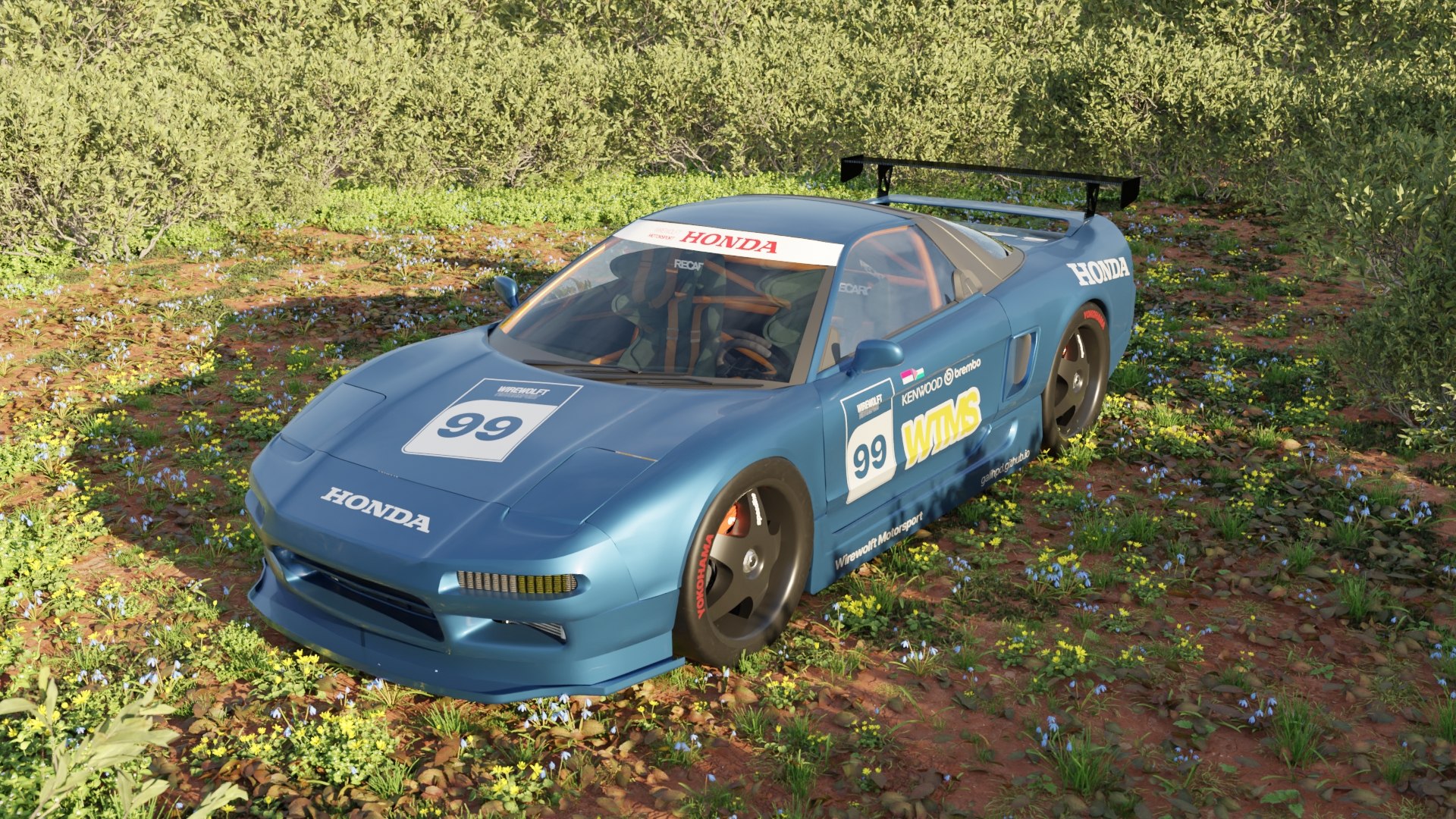 modèle 3D de Honda NSX NA1 1991 propulsée par un moteur R25 ...