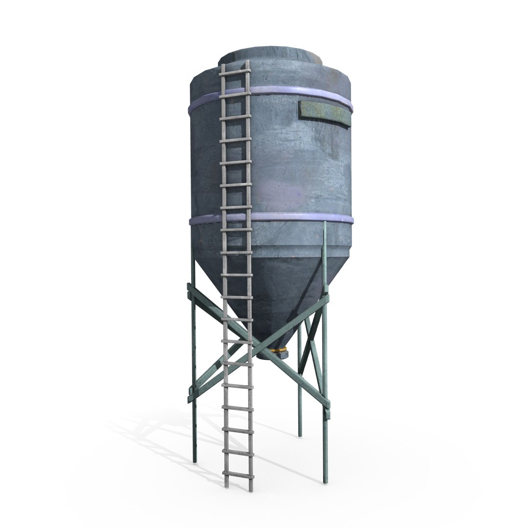 3d Water Tower Tank Model