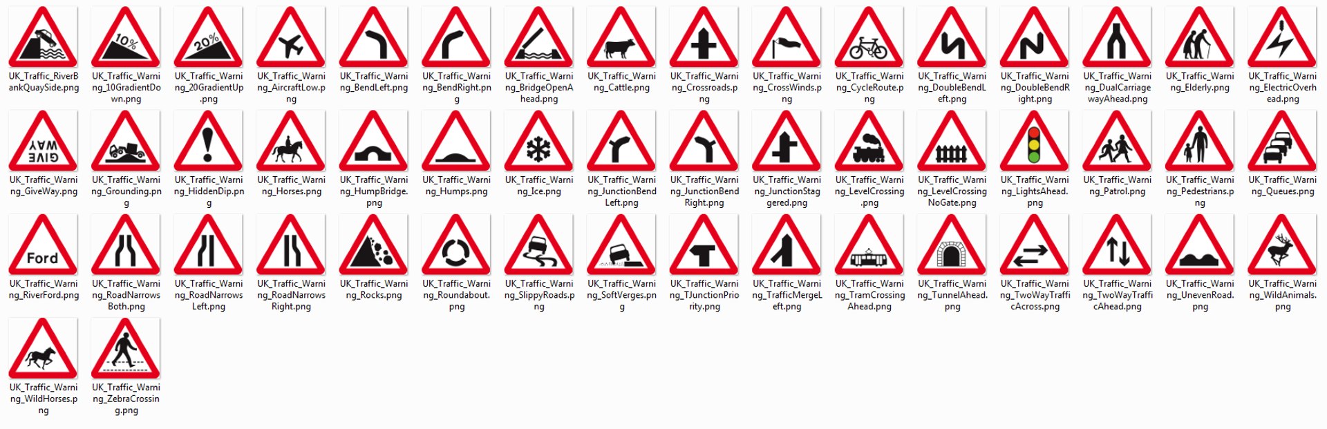 3d 50 Uk Road Traffic Signs
