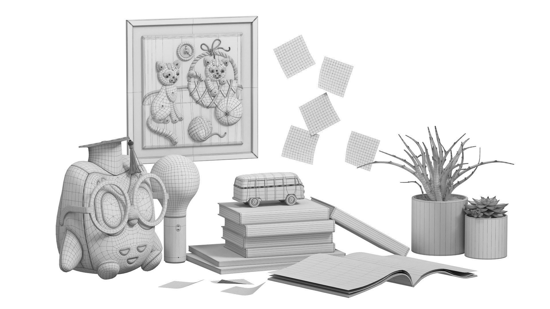 3D Decor Set English Lesson - TurboSquid 2135985
