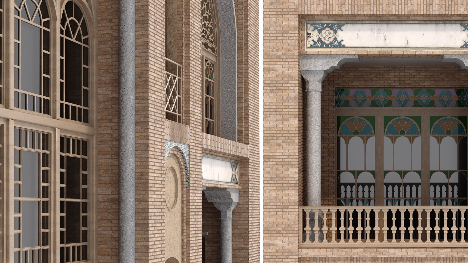 3D Arabic-Turkish-Persian Mansion 3D Model Of Qajar House Set 509 3D ...