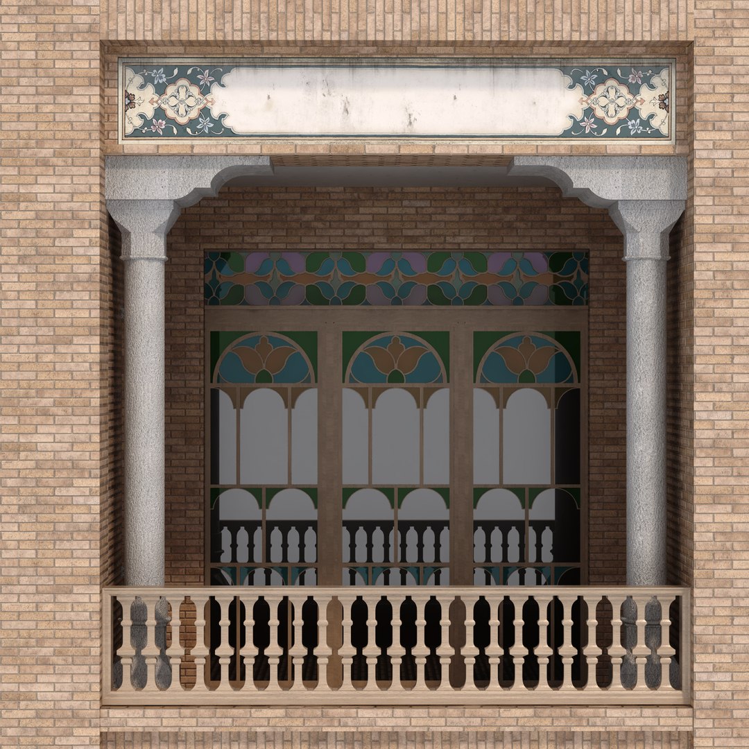 3D Arabic-Turkish-Persian Mansion 3D Model Of Qajar House Set 509 3D ...