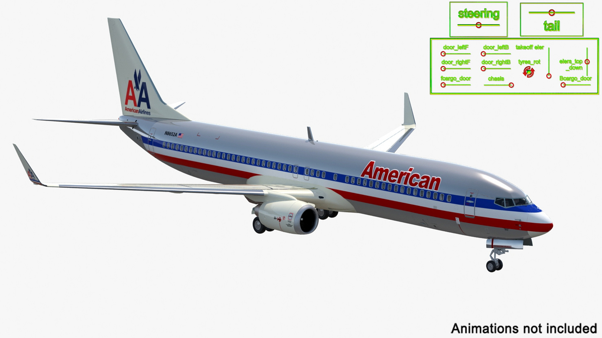 American Airlines Boeing 737-900 With Interior Rigged 3D - TurboSquid ...