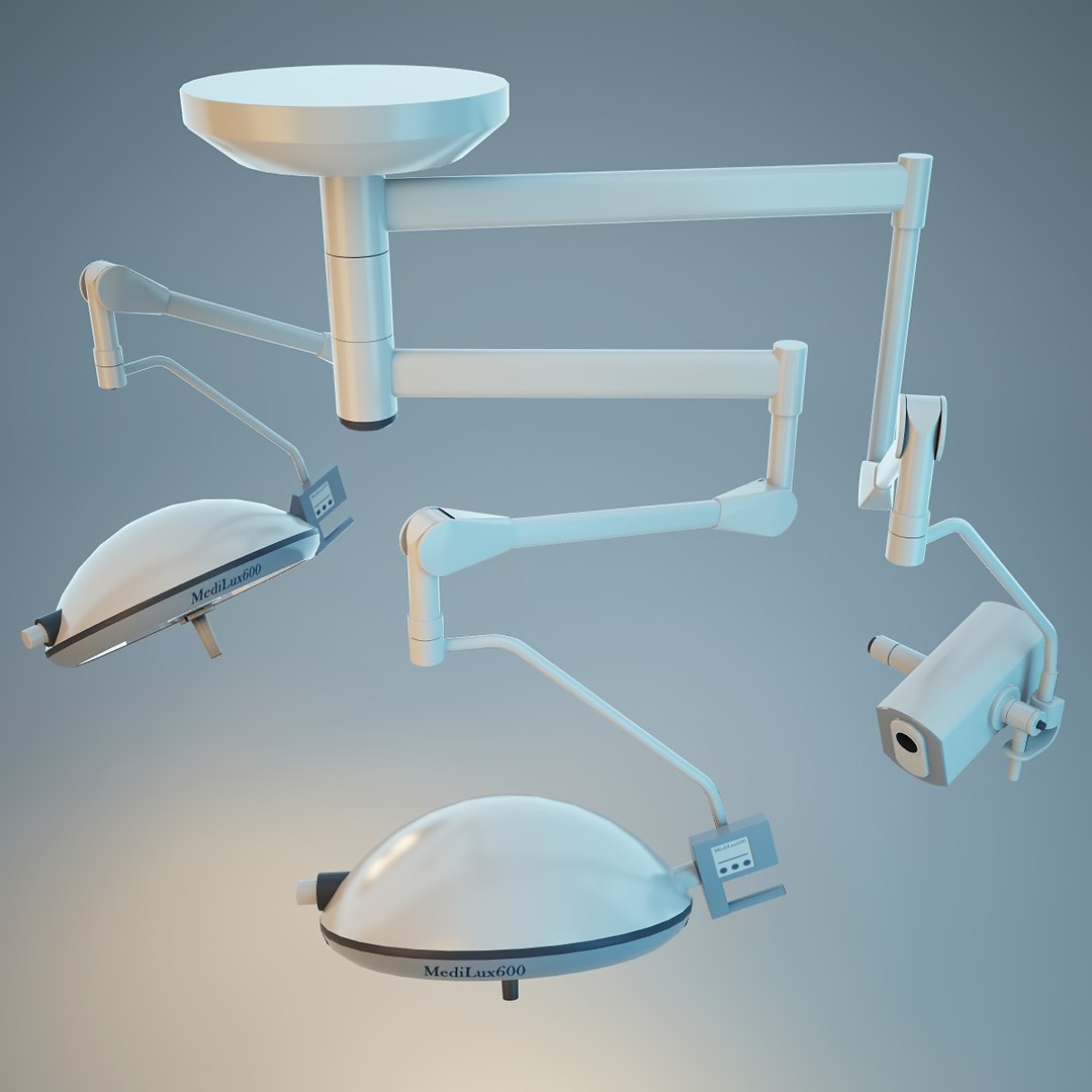3d Medical Operating Lights Model