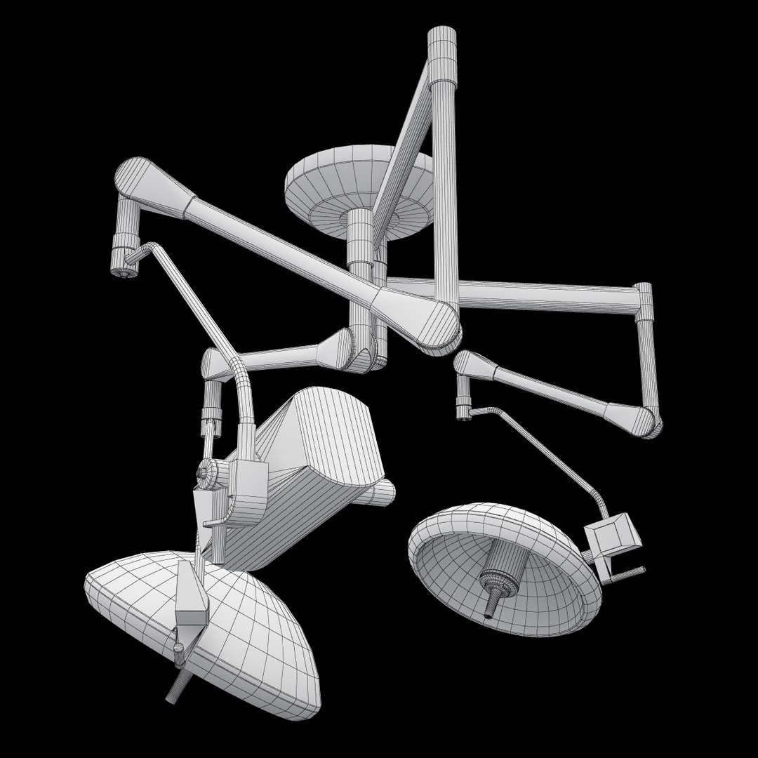 3d Medical Operating Lights Model