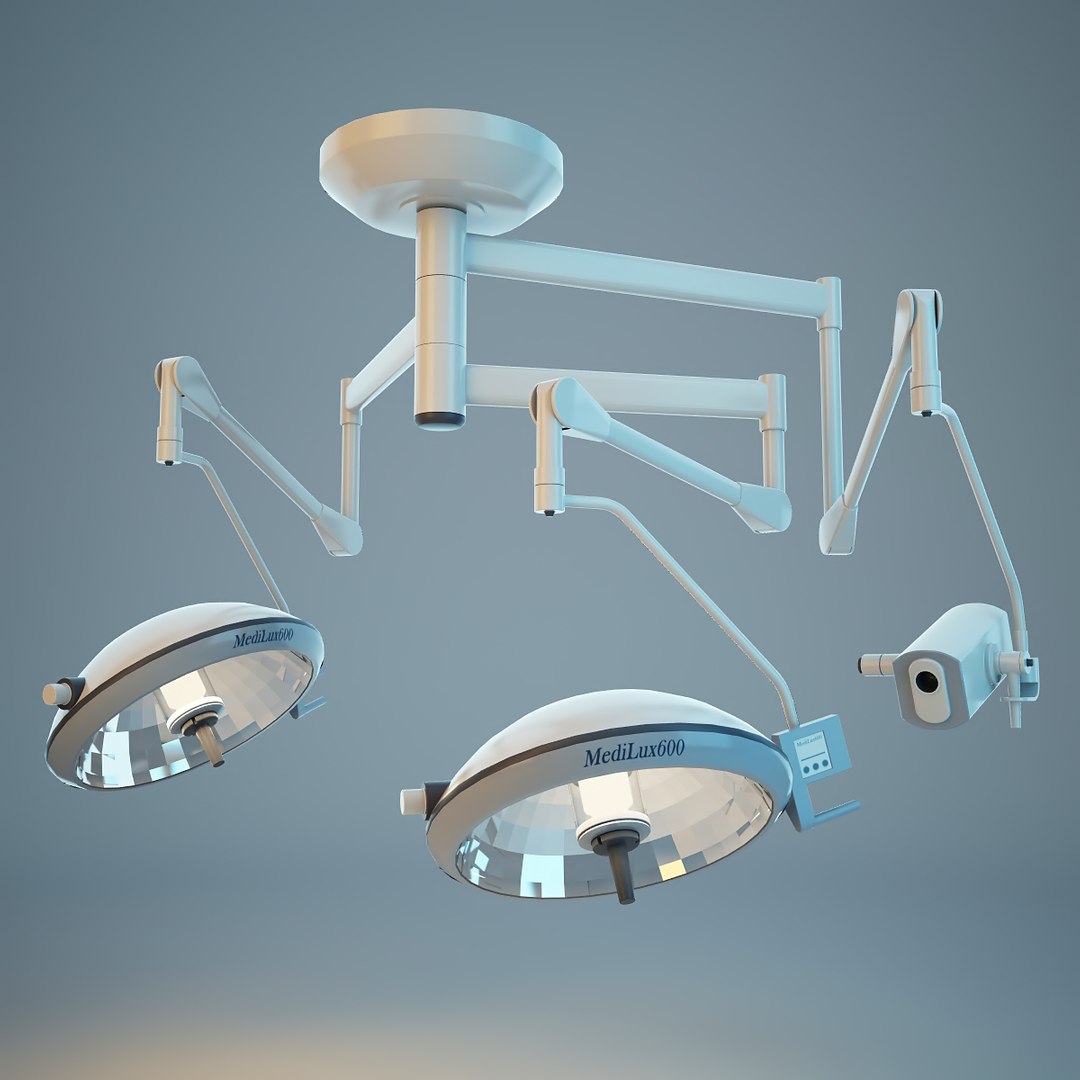 3d Medical Operating Lights Model