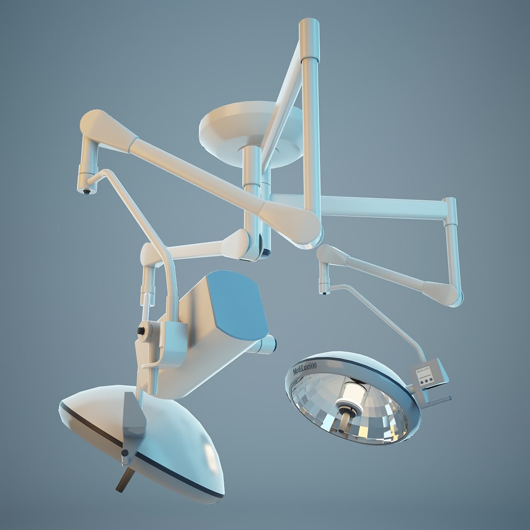 3d Medical Operating Lights Model