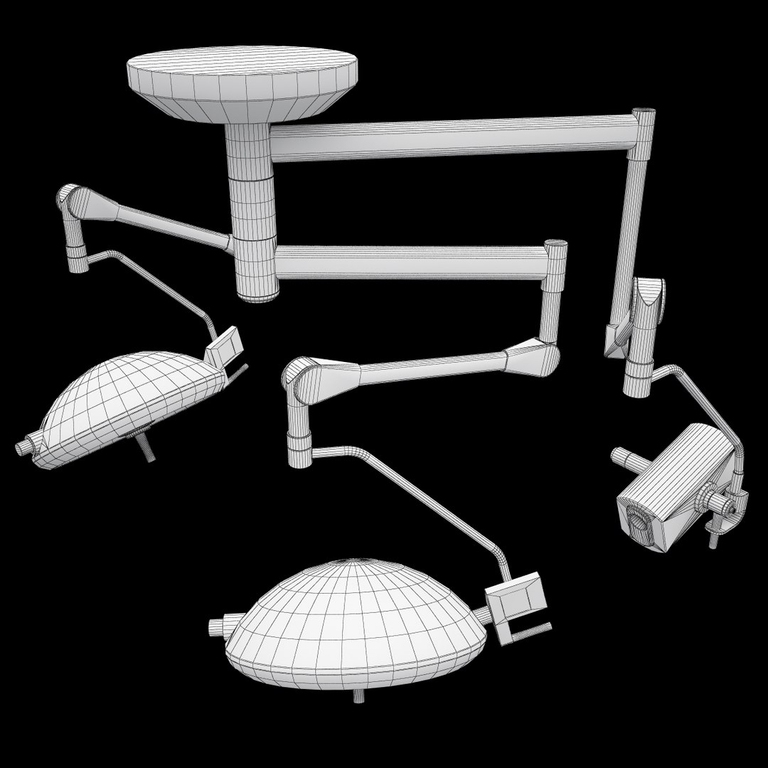 3d Medical Operating Lights Model