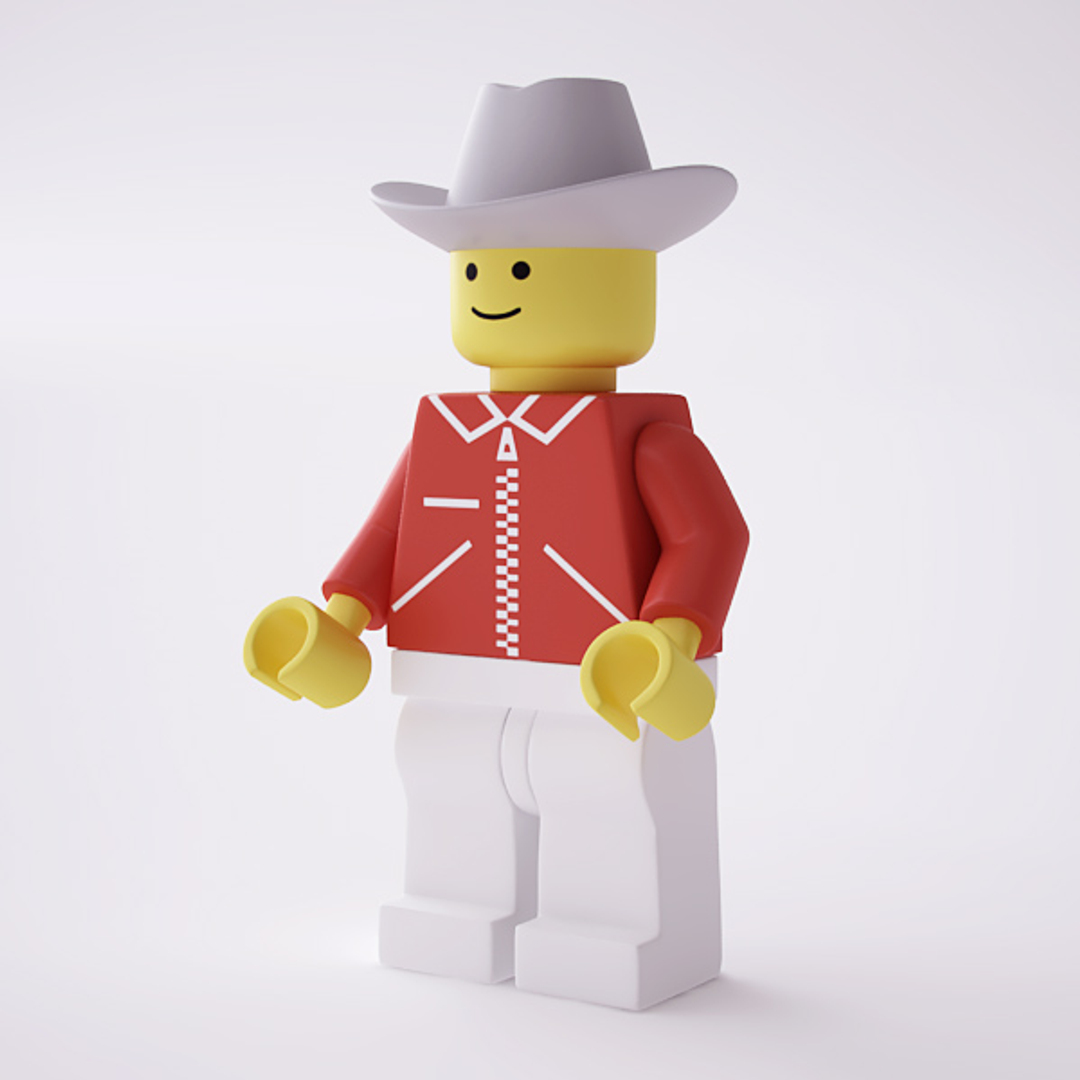 3d model rigged lego minifig