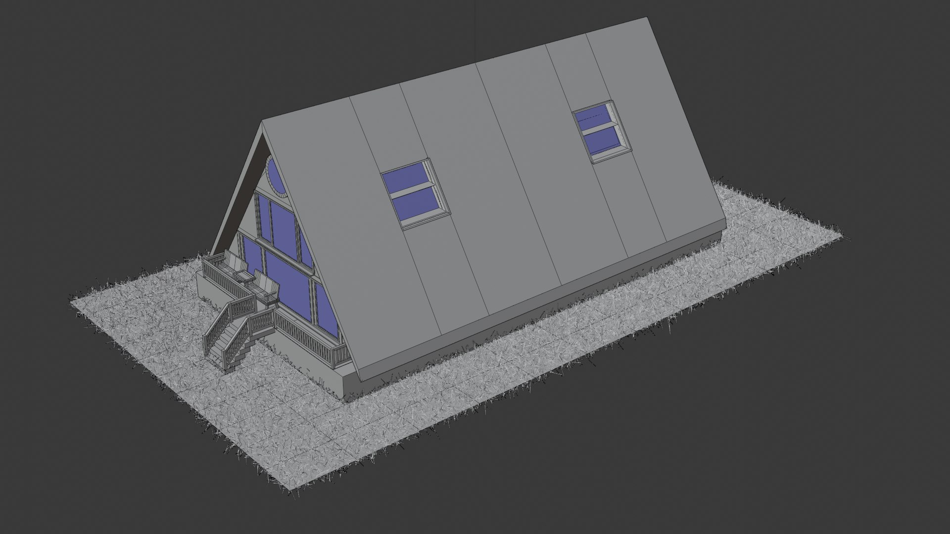3D A-frame House Cabin Model - TurboSquid 1696185