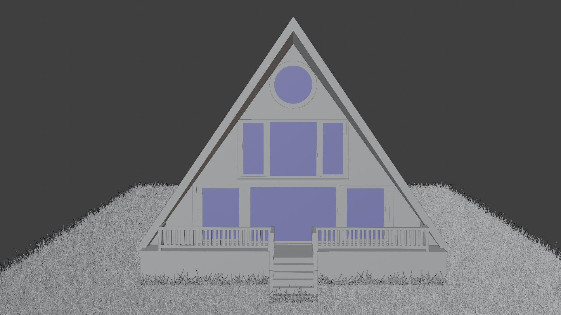 3D A-frame House Cabin Model - TurboSquid 1696185