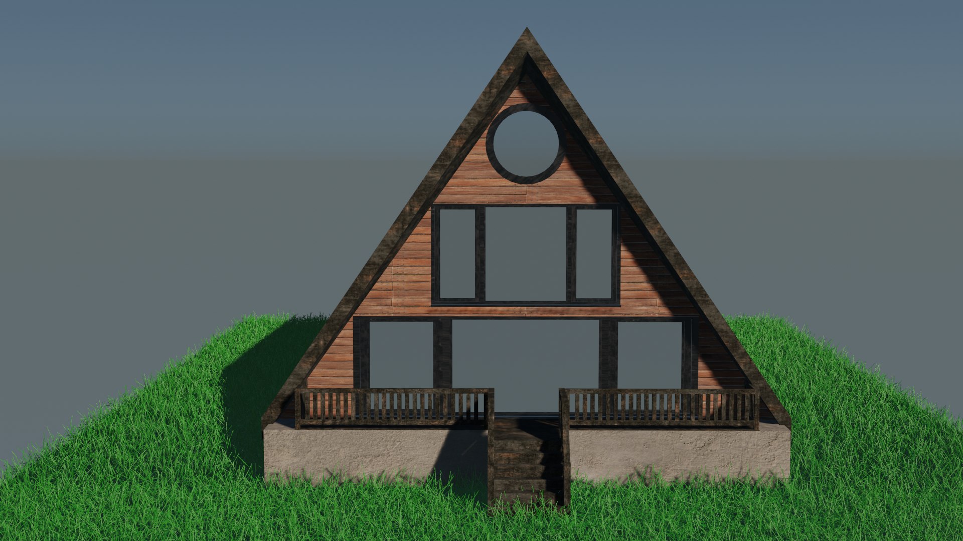 3D A-frame House Cabin Model - TurboSquid 1696185