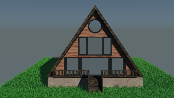 3D a-frame house cabin model - TurboSquid 1696185