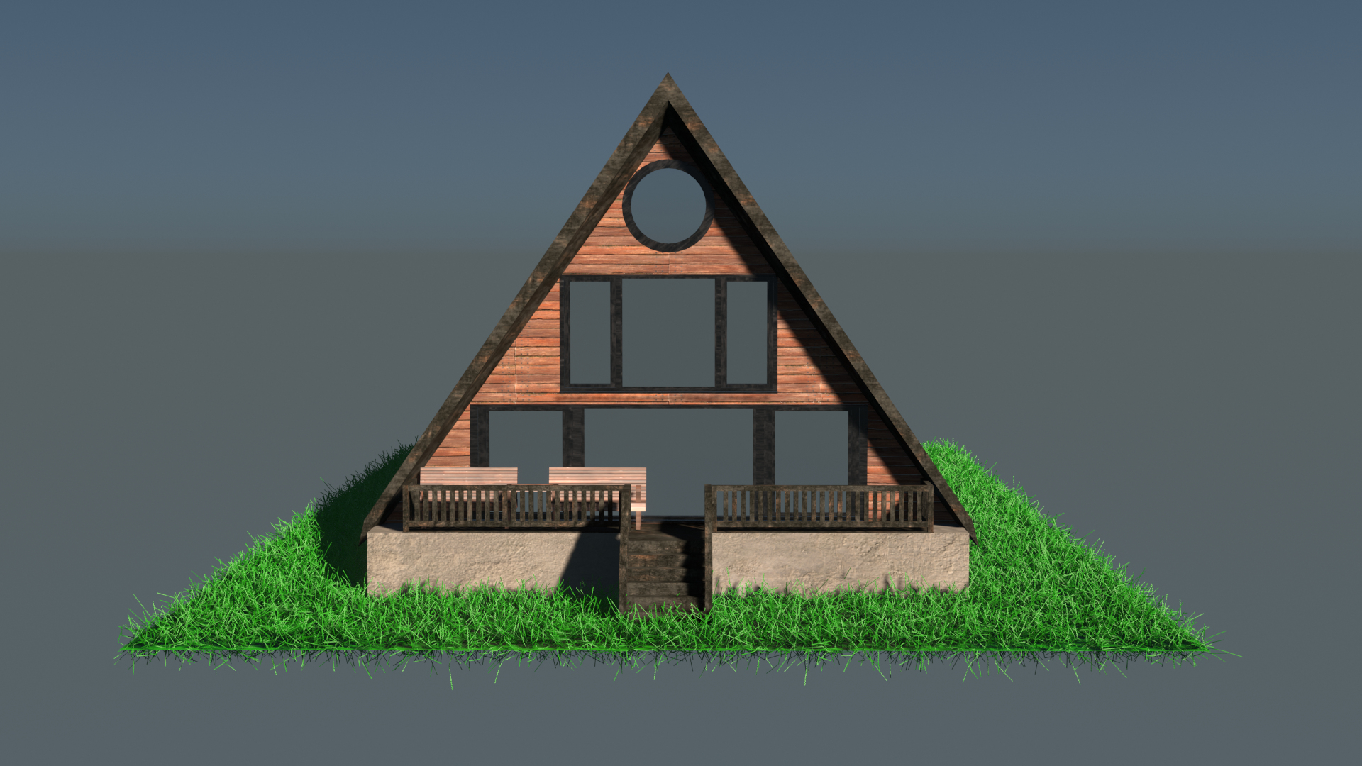 3D A-frame House Cabin Model - TurboSquid 1696185