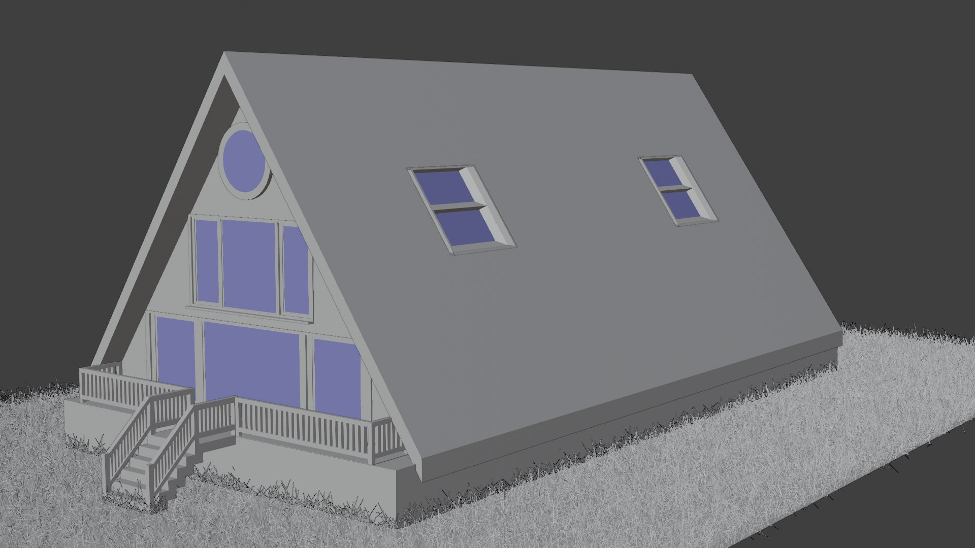 3D A-frame House Cabin Model - TurboSquid 1696185