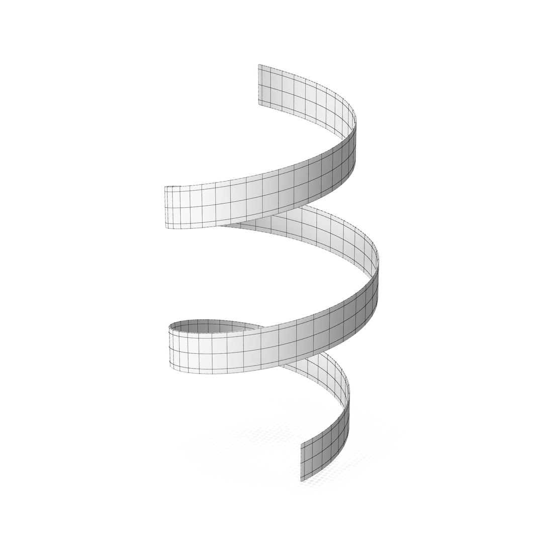 Gold Curly Ribbon 3D Model - TurboSquid 2073887