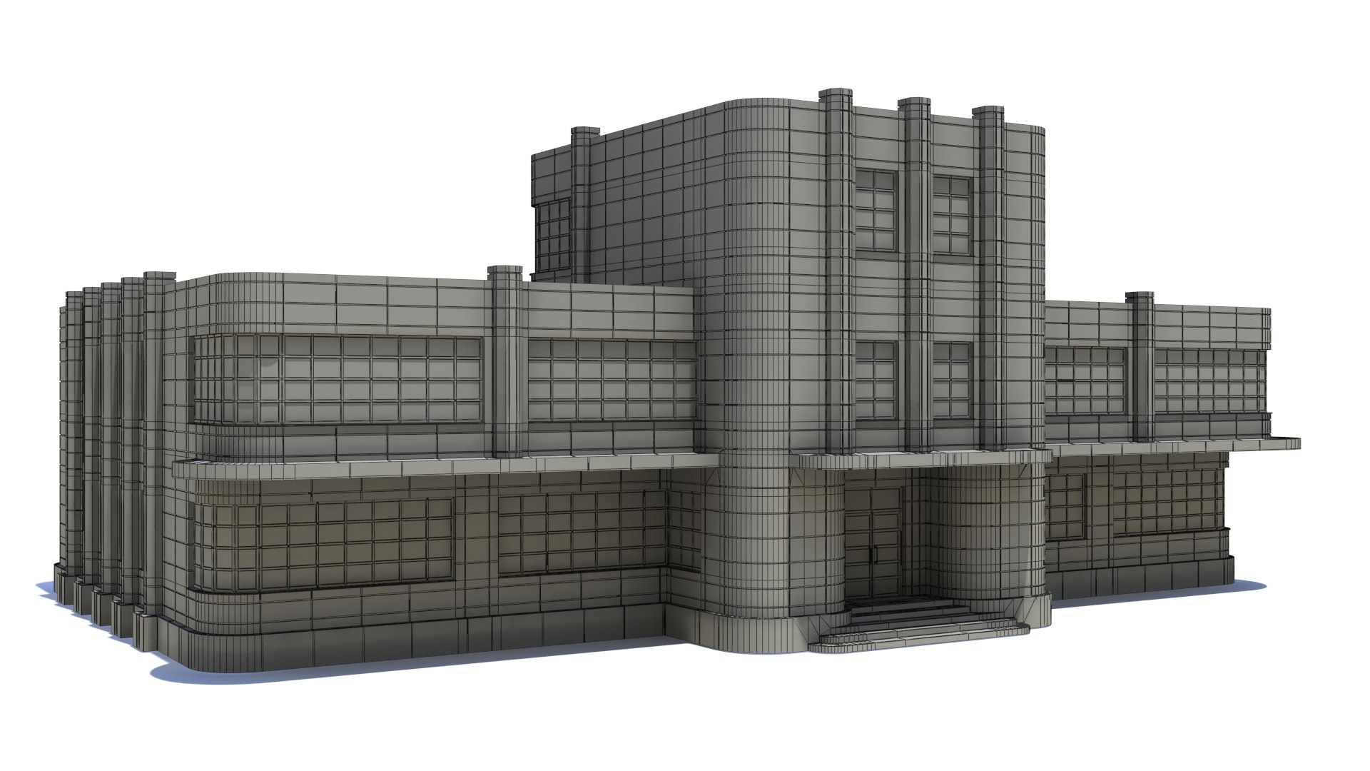 Contemporary Office Building 3D Model - TurboSquid 1823995