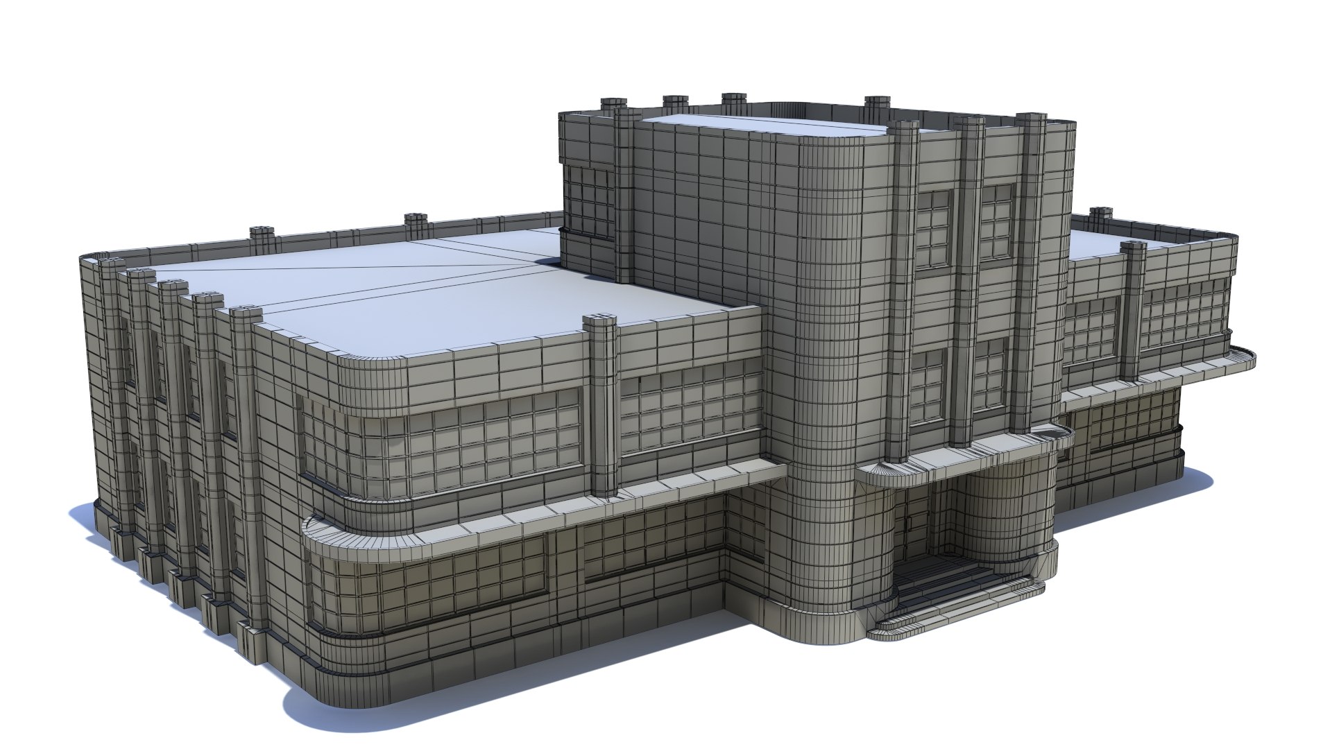 Contemporary Office Building 3D Model - TurboSquid 1823995