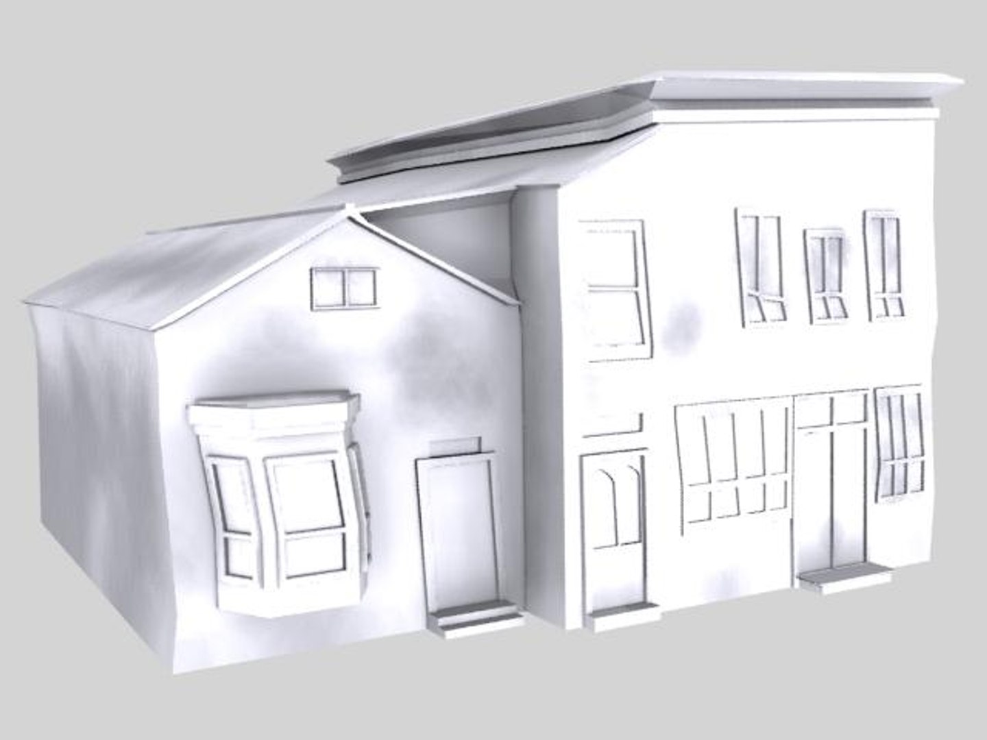 3d abandoned post model