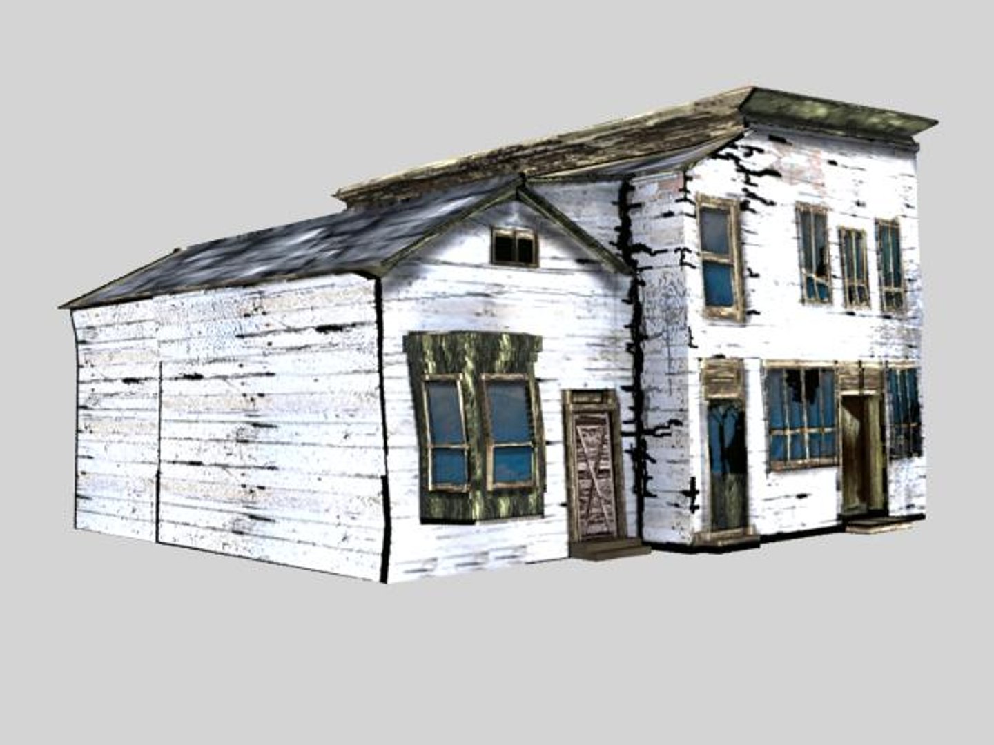 3d Abandoned Post Model