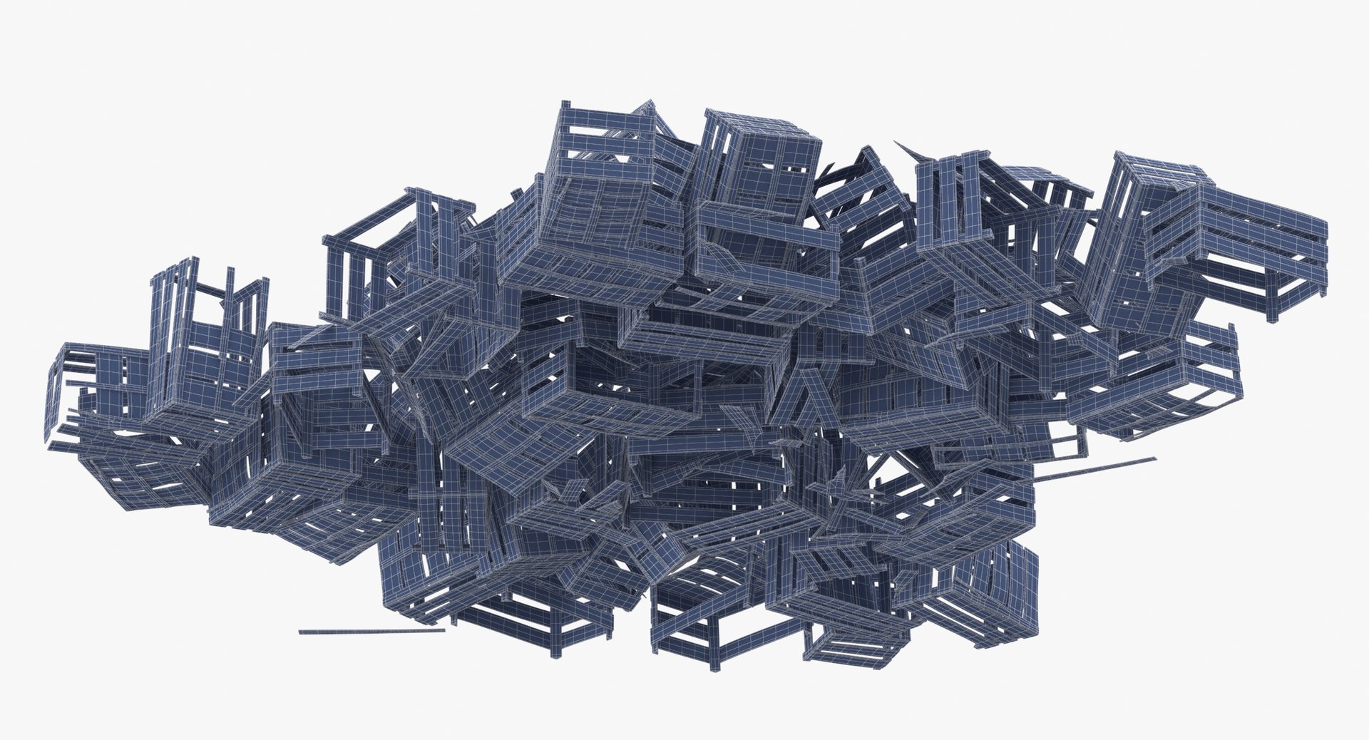3D Wood Crate Pile Small Medium and Large - TurboSquid 2027211