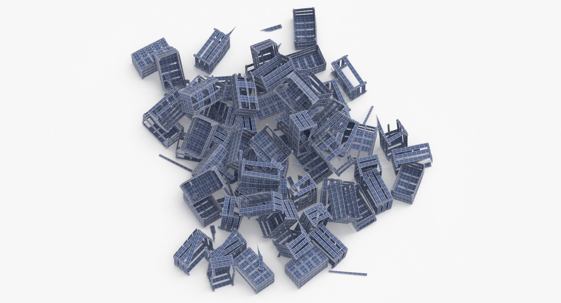 3D Wood Crate Pile Small Medium and Large - TurboSquid 2027211