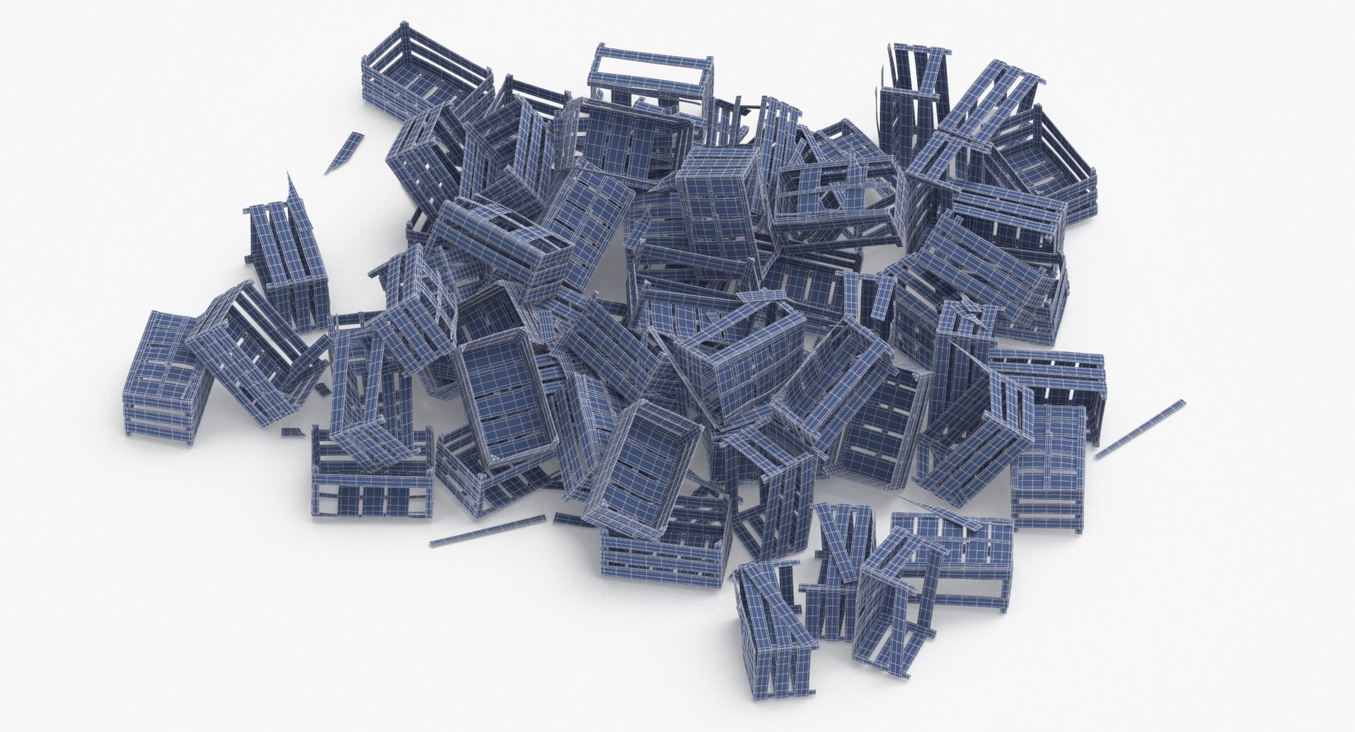 3D Wood Crate Pile Small Medium and Large - TurboSquid 2027211