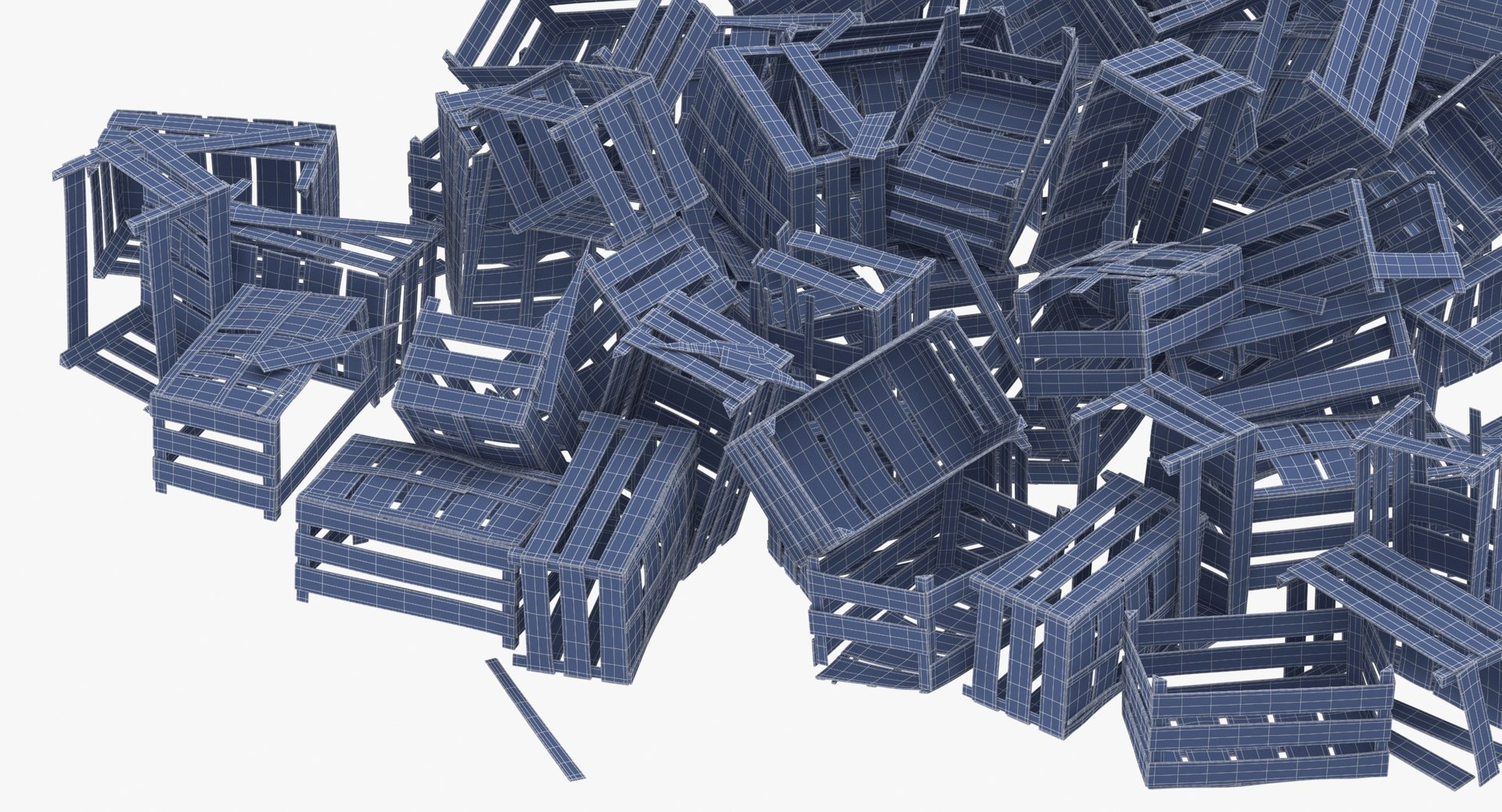 3D Wood Crate Pile Small Medium and Large - TurboSquid 2027211