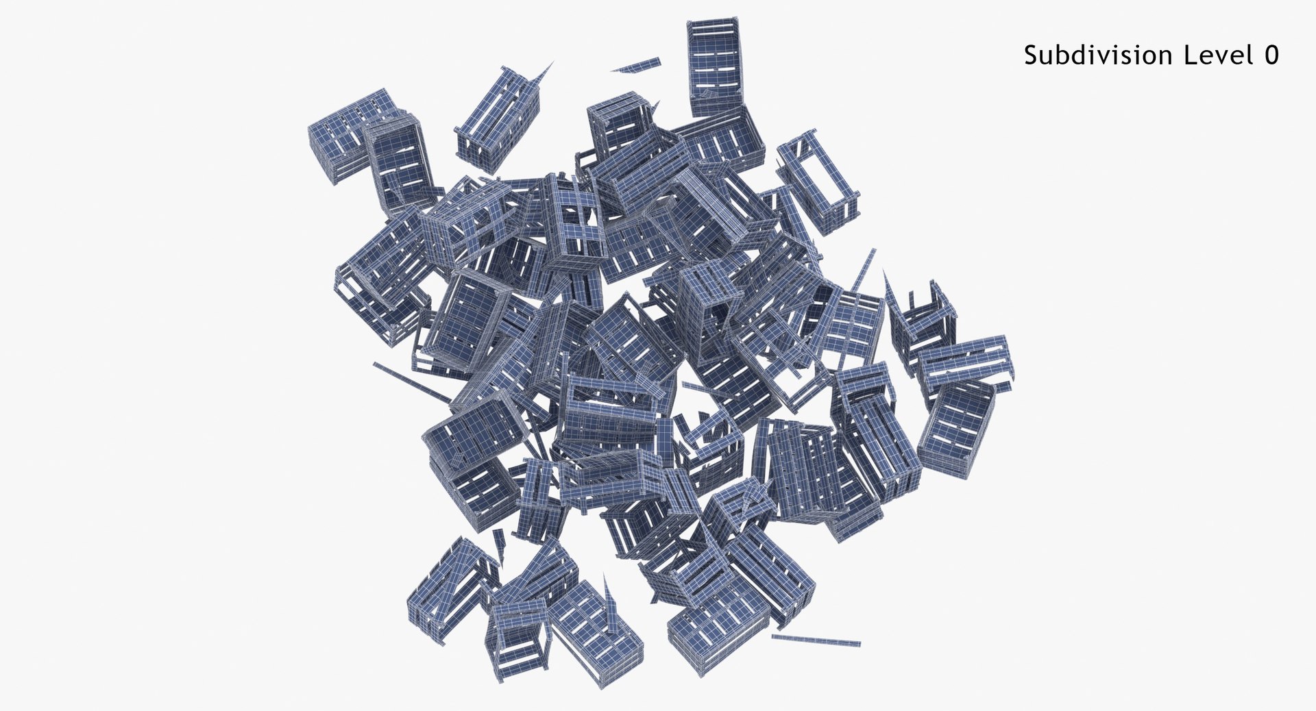 3D Wood Crate Pile Small Medium and Large - TurboSquid 2027211