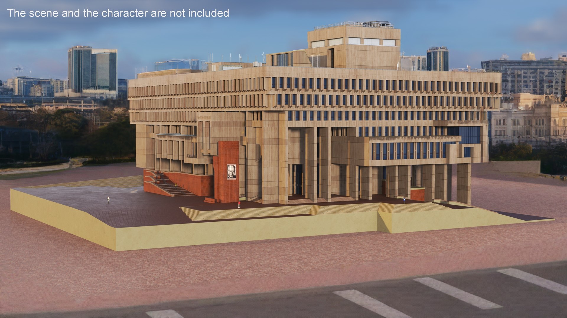 3D Boston City Hall - TurboSquid 2240385