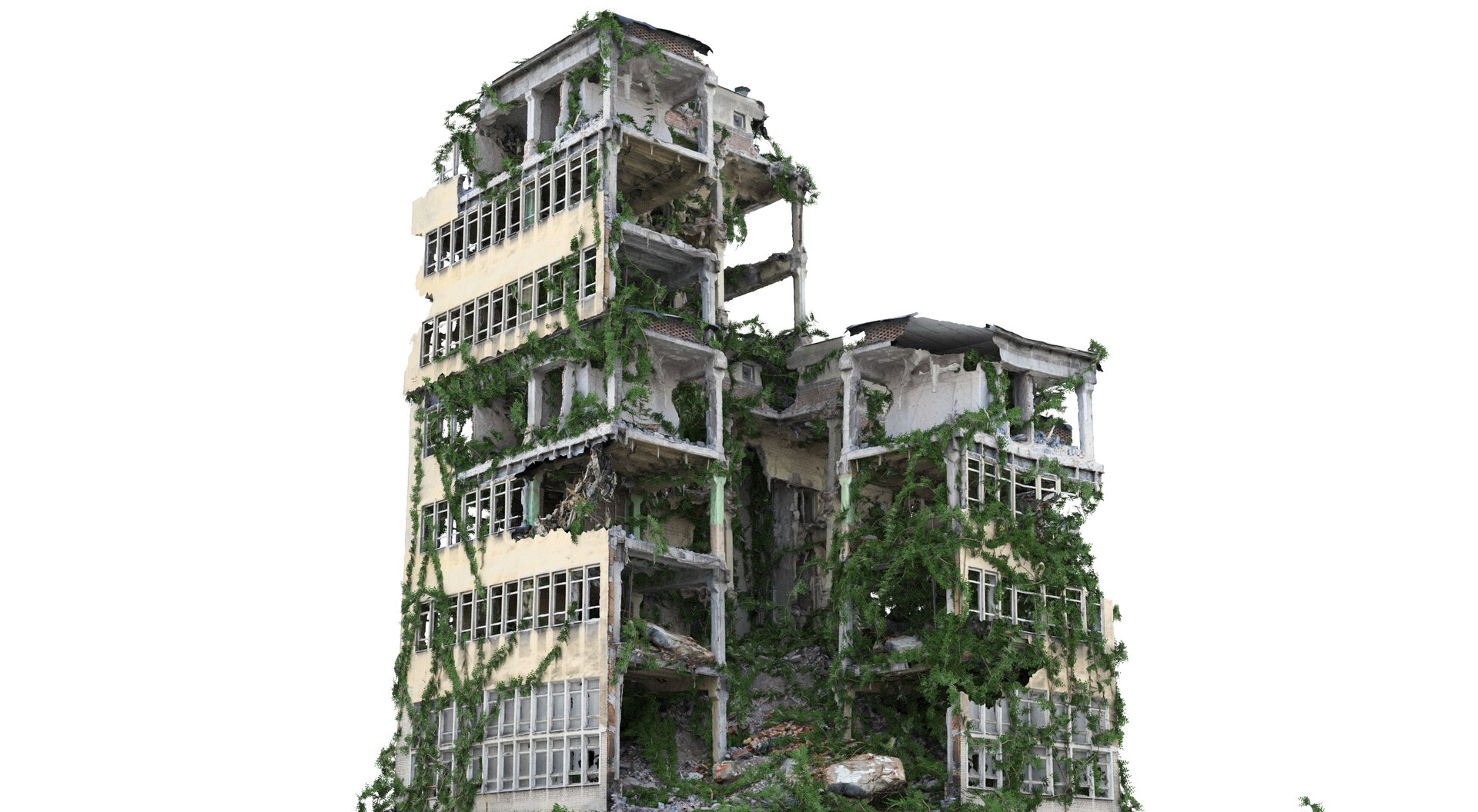 Apocalyptic Buildings Pack 2 3D Model - TurboSquid 2283109