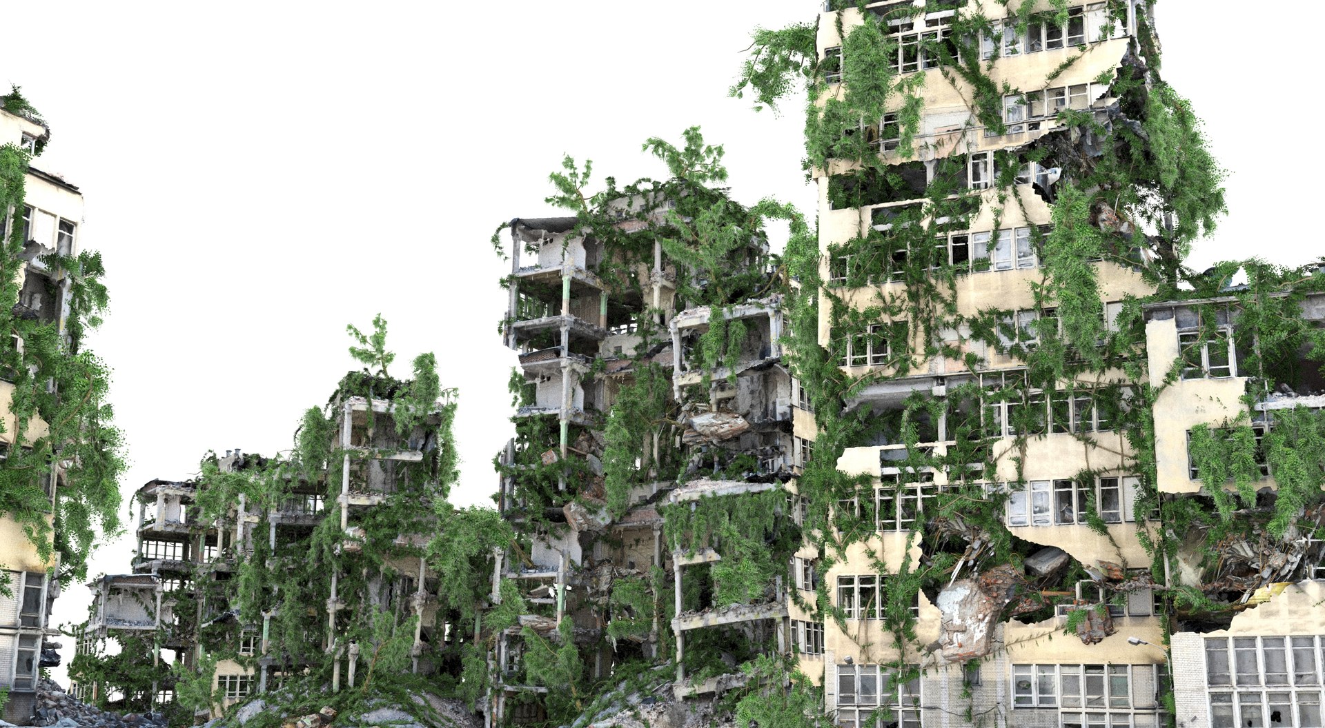 Apocalyptic Buildings Pack 2 3D Model - TurboSquid 2283109