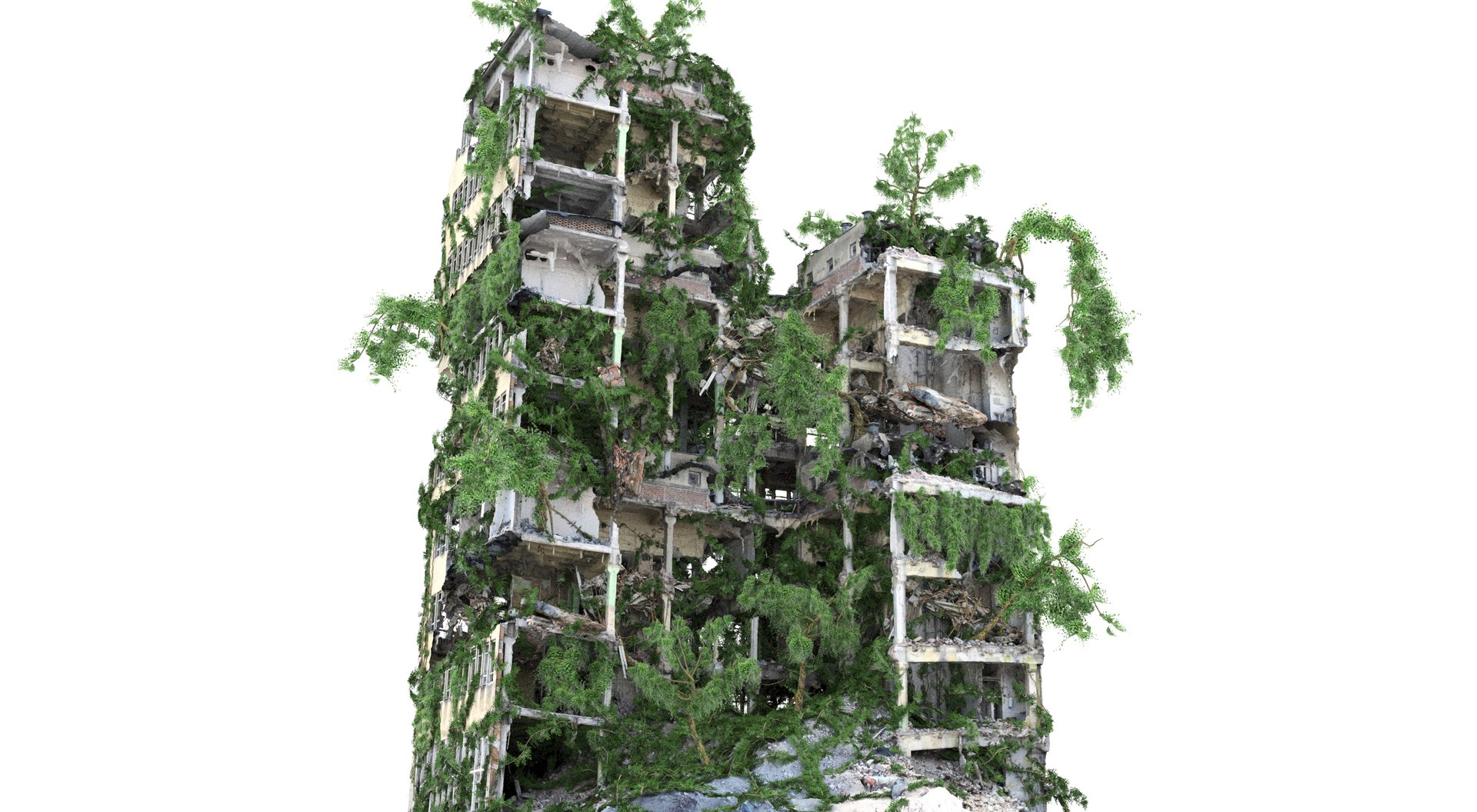 Apocalyptic Buildings Pack 2 3D Model - TurboSquid 2283109