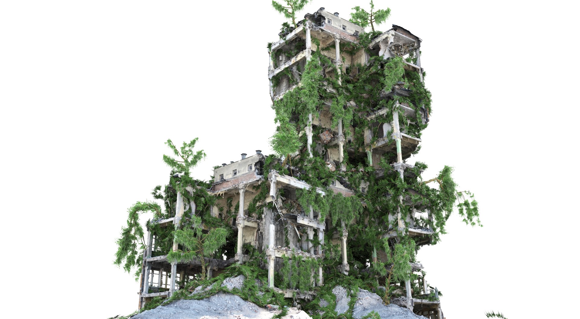 Apocalyptic Buildings Pack 2 3D Model - TurboSquid 2283109