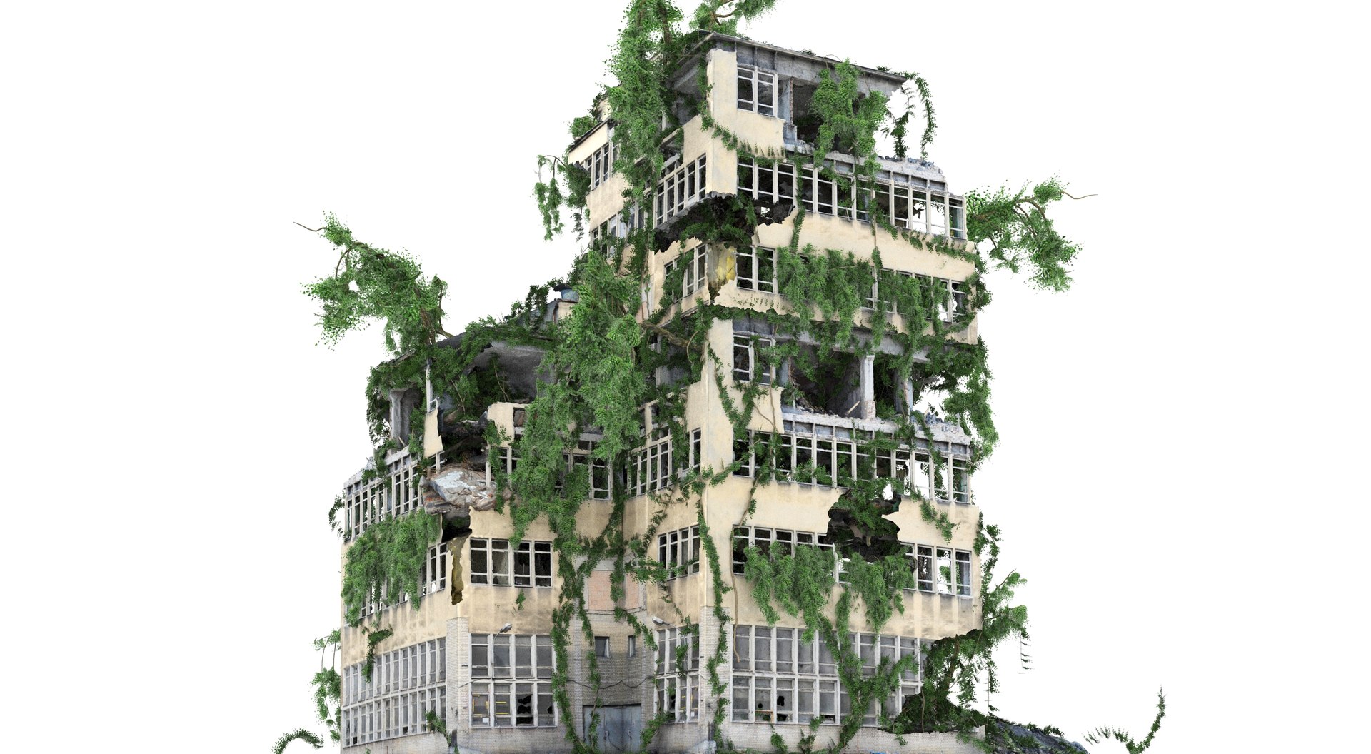 Apocalyptic Buildings Pack 2 3D Model - TurboSquid 2283109