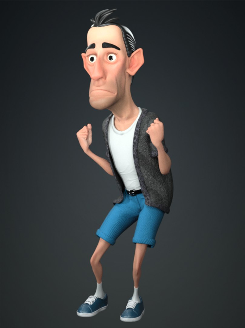 Cartoon Rigged Man-joey Character 3D Model 3D - TurboSquid 2170841