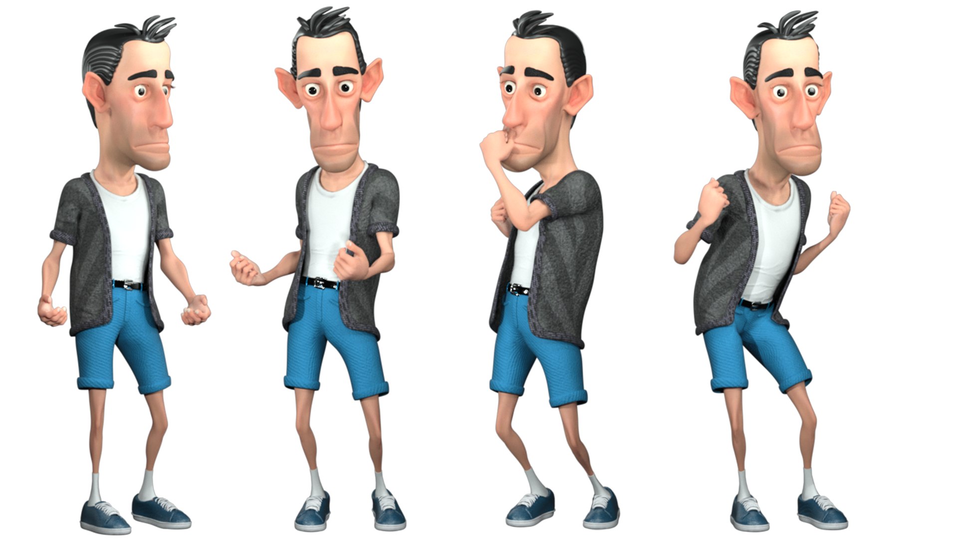 Cartoon Rigged Man-joey Character 3D Model 3D - TurboSquid 2170841