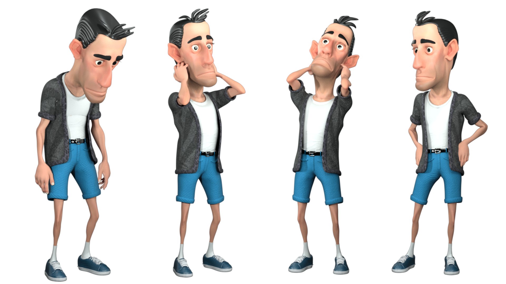 Cartoon Rigged Man-joey Character 3D Model 3D - TurboSquid 2170841