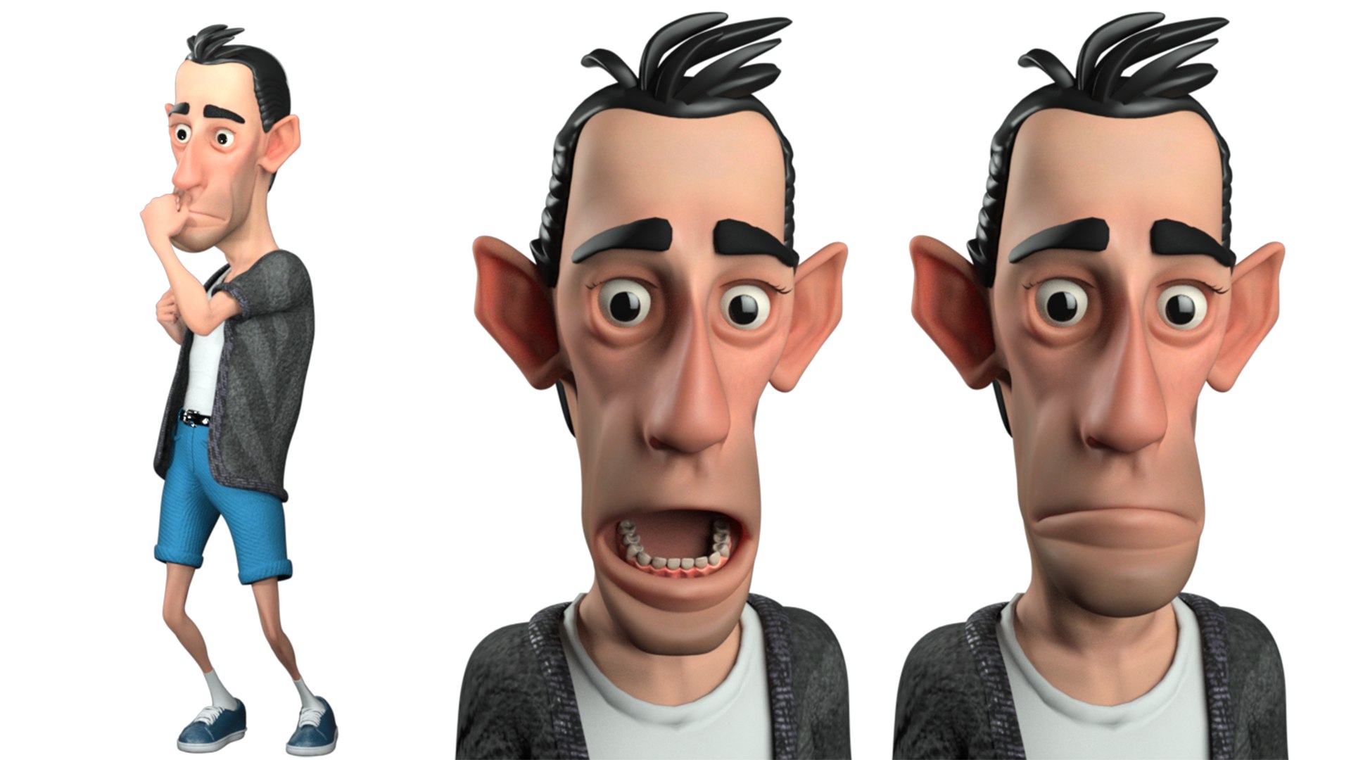Cartoon Rigged Man-joey Character 3D Model 3D - TurboSquid 2170841