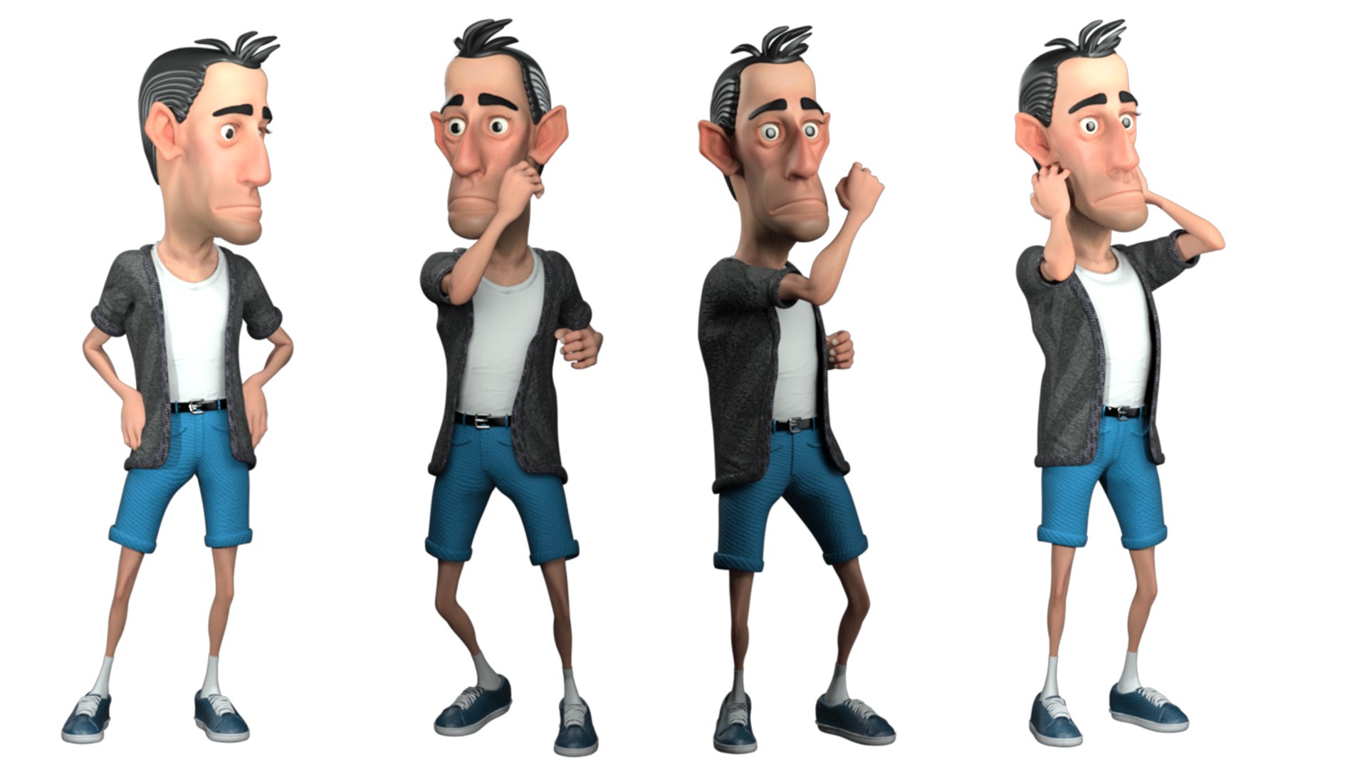Cartoon Rigged Man-joey Character 3D Model 3D - TurboSquid 2170841