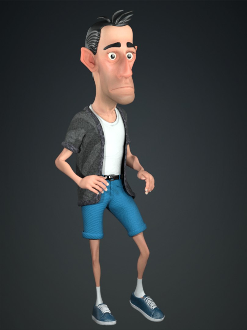 Cartoon Rigged Man-joey Character 3D Model 3D - TurboSquid 2170841